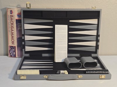 Pavilion Limited Edition Tournament Gray Black Backgammon Set 22x18 ...