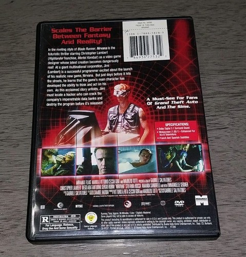 Nirvana DVD - Christopher Lambert, Rare & OOP | eBay