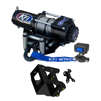 KFI ATV 2000lbs Winch & Mount 101840 Kit 2014-2025 Polaris Scrambler ...