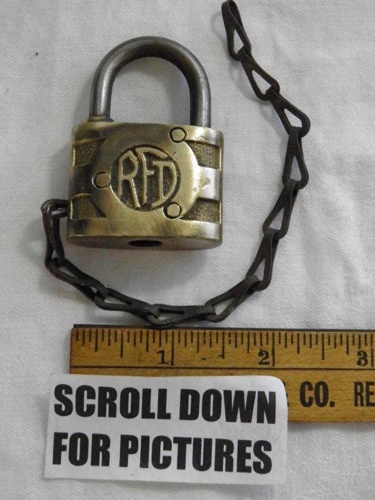 VINTAGE BRASS RFD PADLOCK | eBay