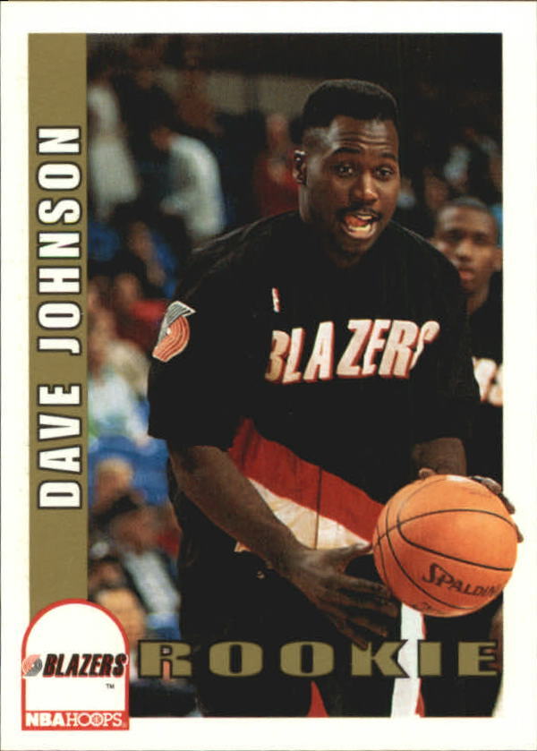 1992-93 Hoops Portland Trail Blazers Basketball Card #456 Dave Johnson ...