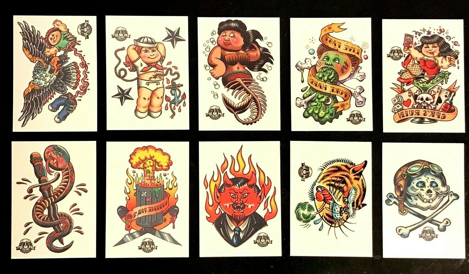 Garbage Pail Kids 2020 35th Anniversary Temporary Tattoo Set of 10 Tats ...