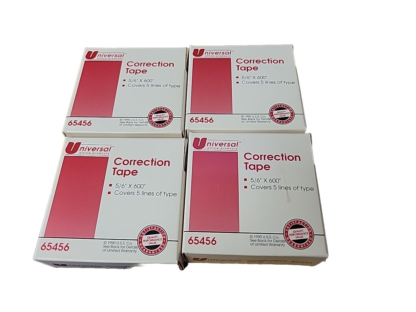 4 ROLLS UNIVERSAL CORRECTION TAPE #65456 5/6" X 600" COVERS 5 LINES OF ...