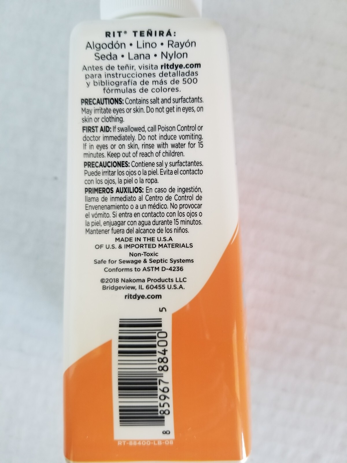 RIT ALL PURPOSE DYE - Liquid Tangerine 8 fl. oz. (236ml) - NEW | eBay