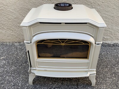 Dovre by Heatilator DV750 Natural gas white enameled cast iron stove 28 ...