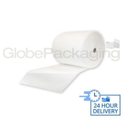 500mm x 75M ROLL OF JIFFY FOAM WRAP - 4mm THICK PACKAGING UNDERLAY ETC ...