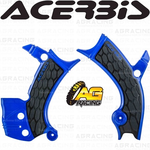 Acerbis X-Grip Frame Protector Guards Blue For Yamaha WR 450F YZ 250F ...