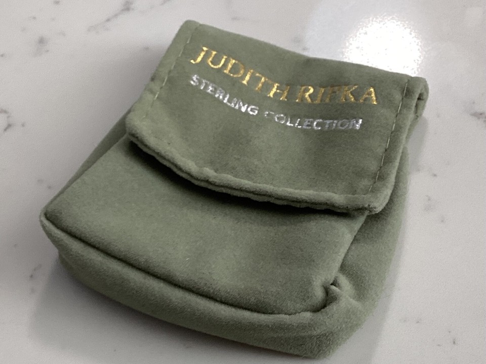 ORIGINAL POUCH AUTHENTIC SIGN JUDITH RIPKA STERLING & CLEAR CRYSTAL (8 ...