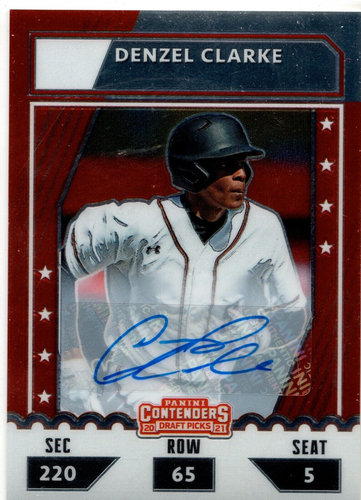 Denzel Clarke Oakland A's 2021 Elite Extra Edition Contenders Autograph ...