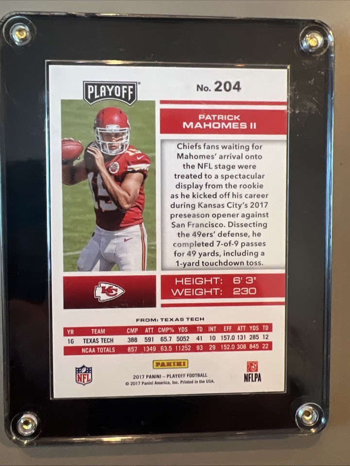 2017 Panini Playoff - Rookies Patrick Mahomes II #204 (RC) | eBay