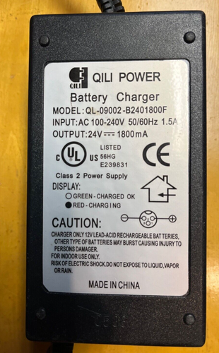 Qili power Razor charger 110 AC to 24 volt DC 3 pin connector used | eBay