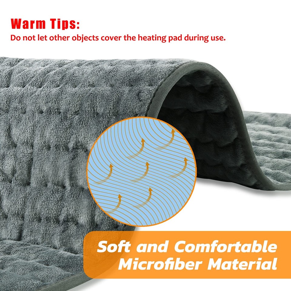 Heating pad Electric Heat Pad with Automatic Switch-Off and 6 ...