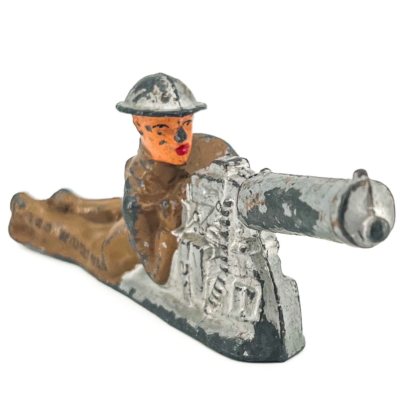 4.25" Barclay Manoil Soldier Prone Position HEAVY Machine Gun Gunner ...