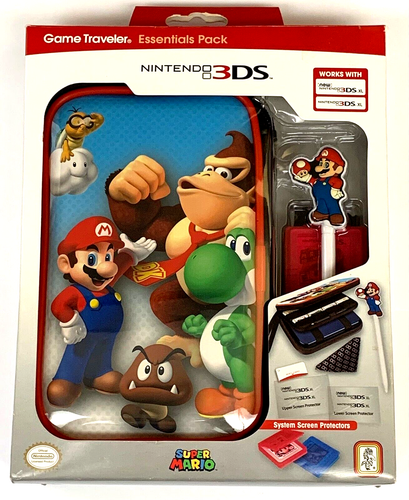 Brand New NINTENDO 3DS Travel Case SUPER MARIO YOSHI GOOMBA LAKITU Card ...
