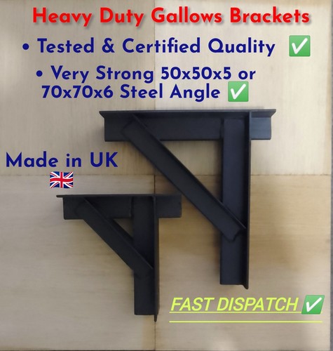 2 Strong Gallows Brackets Chimney Support CERTIFIED SAFETY 50x50x5 or ...