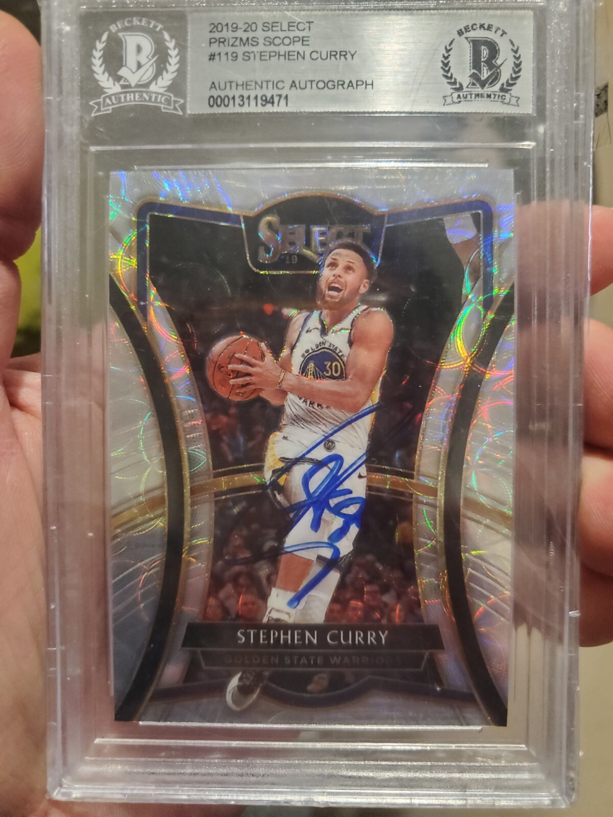 Steph Curry 2019-20 Select Prizm Scope #119 Authentic Autograph | eBay