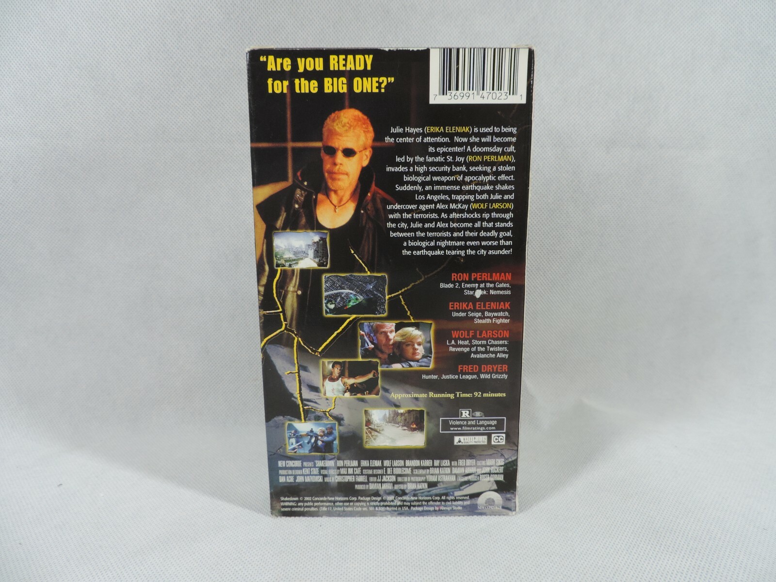 Vintage ShakeDown VHS Tape 2002 Ron Perlman Erika Eleniak Wolf Larson ...