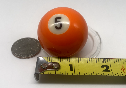 Mini Pool Ball Small Billiards Pocket Size Single Replacement 5 Orange ...