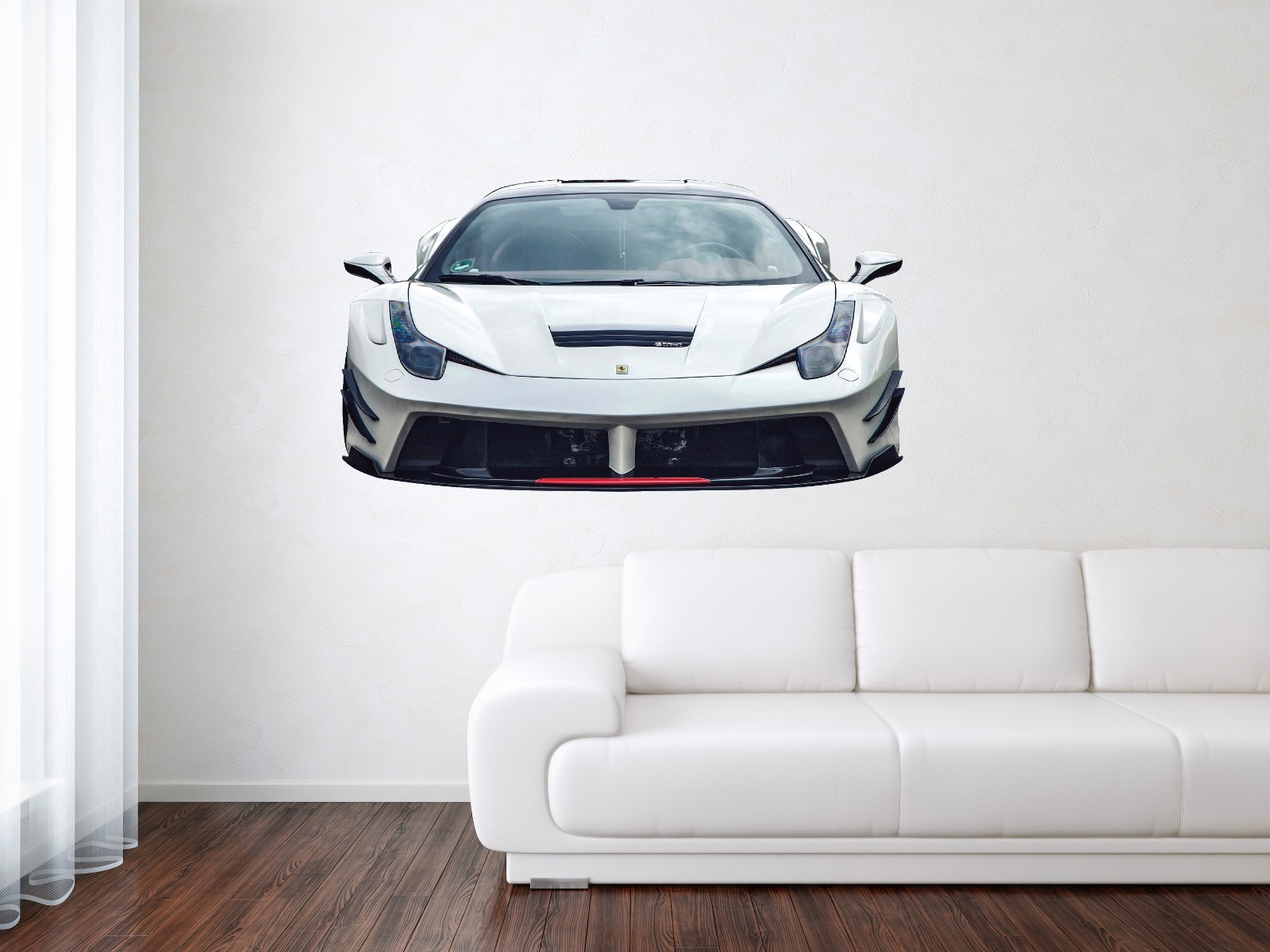 Ferrari Italia 458 Racing Sport Removable HD Car Wall Decal Art Mural ...