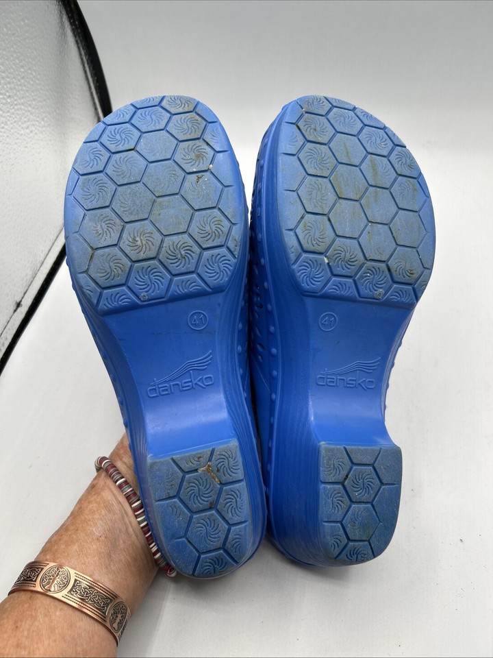 Dansko Pippa Women Molded Plastic Rubber Clog Shoe BLUE Size EU 41 US ...