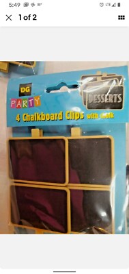 4 Mini Chalkboard Clips with chalk New | eBay