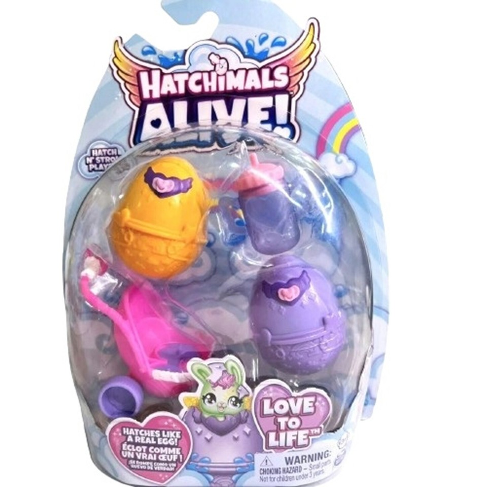 HATCHIMALS ALIVE Love to Life HATCH N STROLL PLAYSET Surprise ~ New in ...