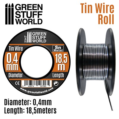Flexible tin wire roll 0.4mm - Miniatures Bases cable wire pipeline | eBay