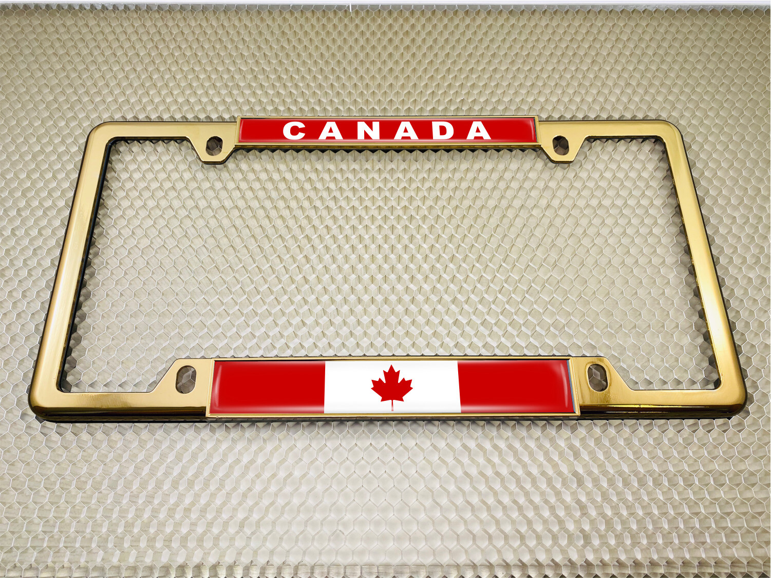 Car 4-hole Metal License Plate Frame - Canadian Flag | eBay