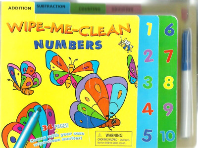 Wipe-Me-Clean Numbers Children's Learning Book | eBay