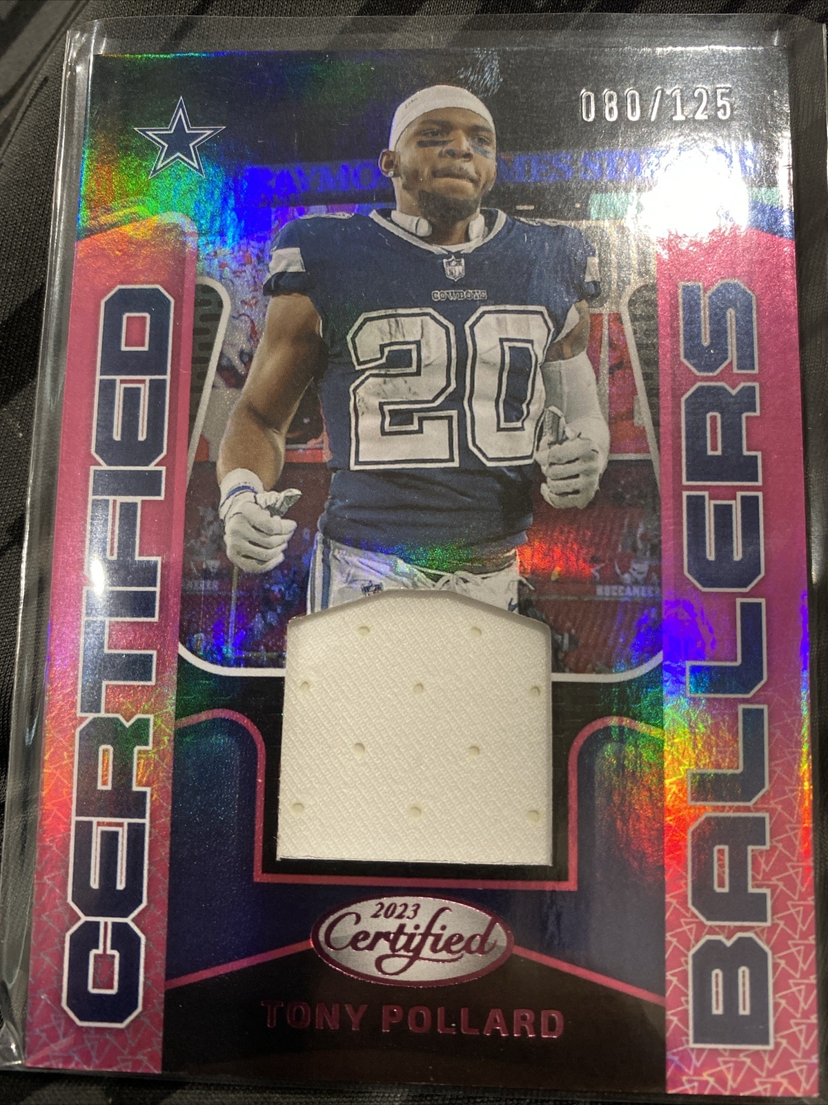 2023 Certified Tony Pollard Certified Ballers Pink SP /125 Cowboys ...