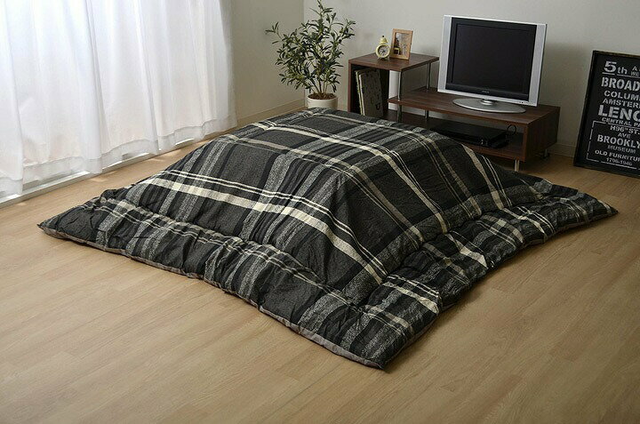 Kotatsu Square Table Heater 75x75cm Fluffy Futon & Rug 3 Omakase Set 9 ...