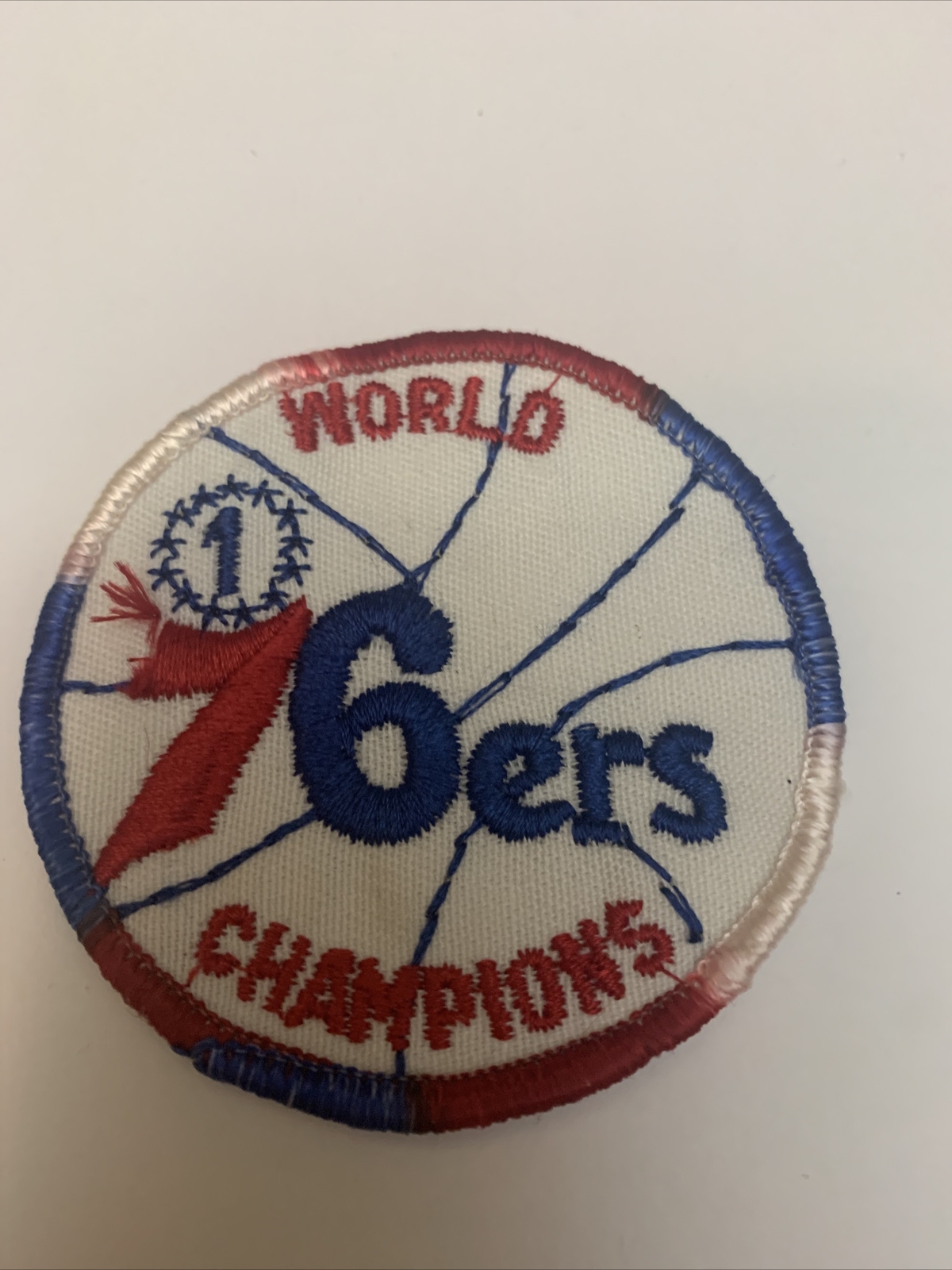 VINTAGE NBA 76ERS WORLD CHAMPIONS PATCH. OLD NBA PATCH. | eBay