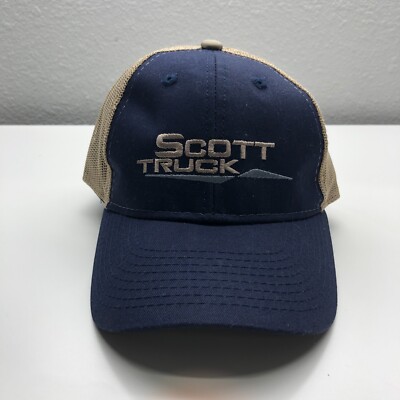 Scott Truck Halo Trucker Hat Blue Beige Mens OSFM Snapback Mesh ...