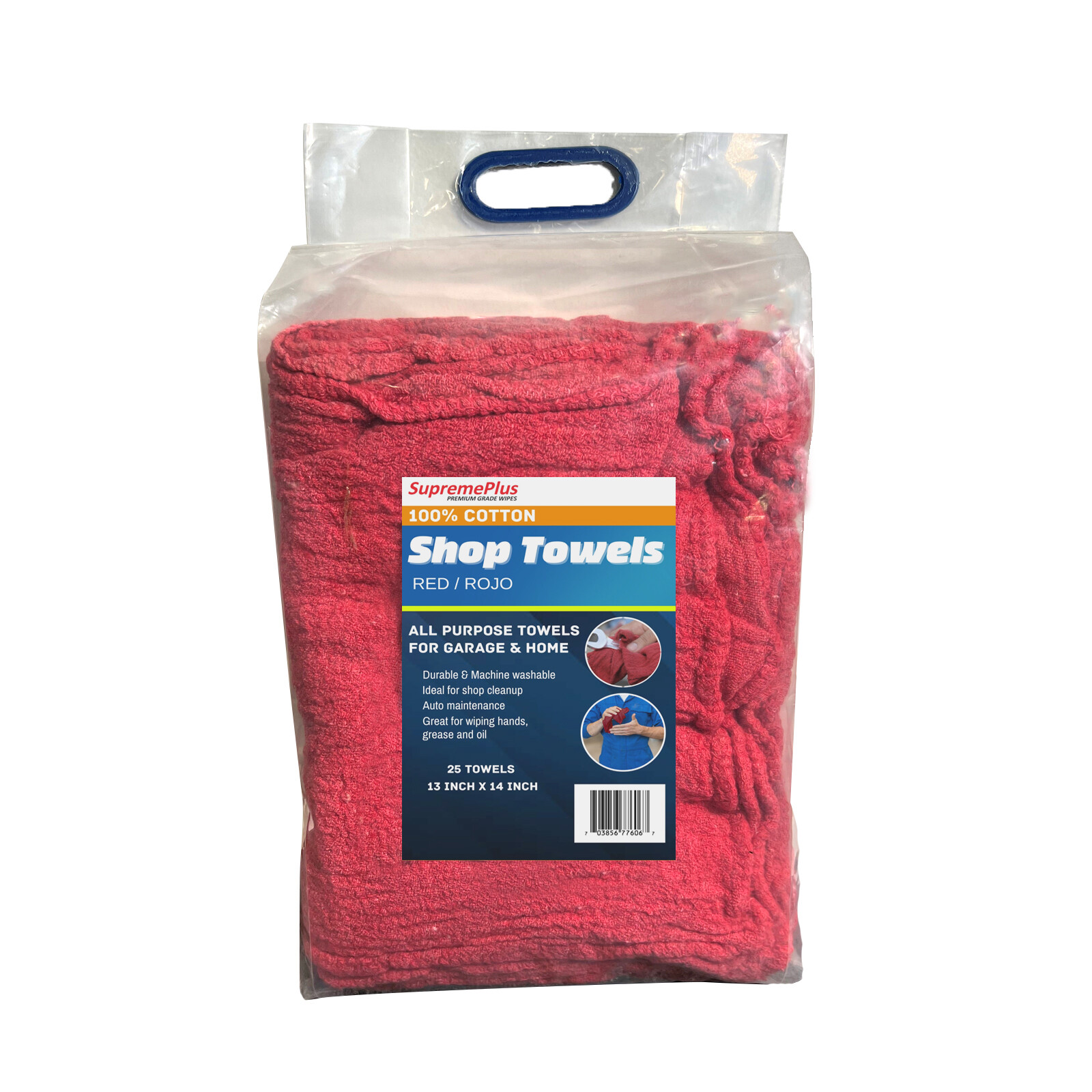New Industrial A-Grade Shop Towels - Cleaning Towels Red - Multipurpose ...