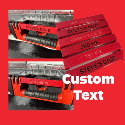 Custom Tray Labels for Milwaukee Packout Organiser Black or White Text ...