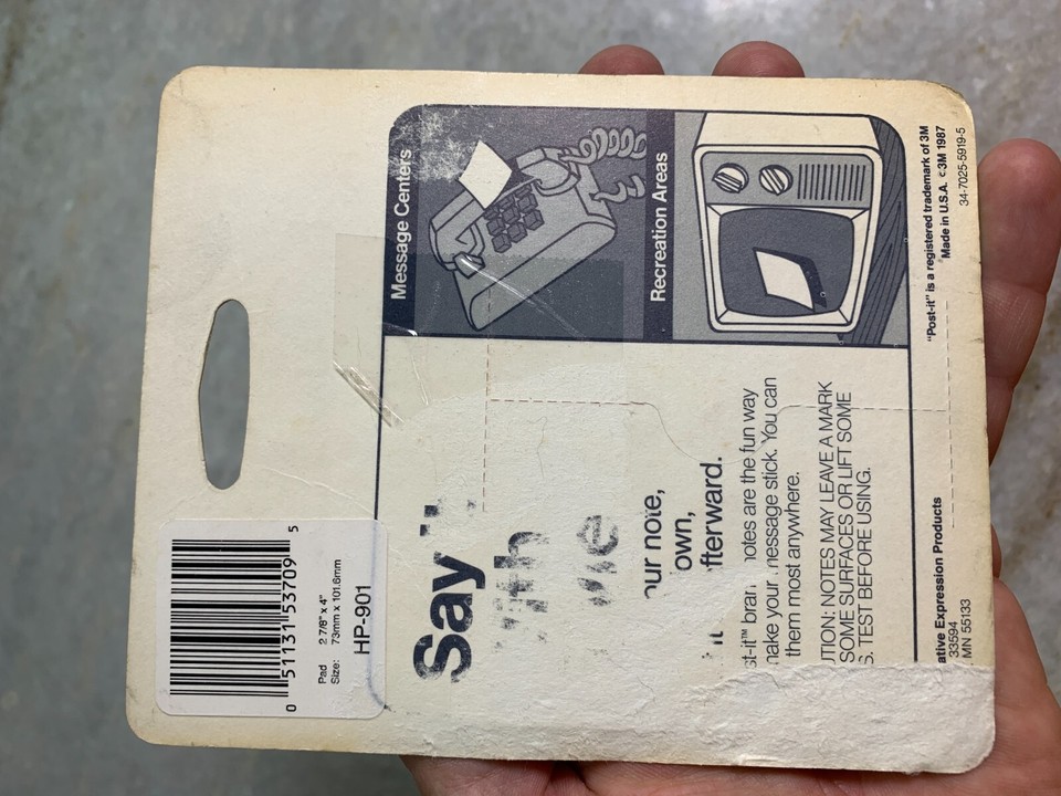 Vintage 1980s 80s 1990s 90s Post-IT Post IT Notes Teal Palm Tree Pink ...