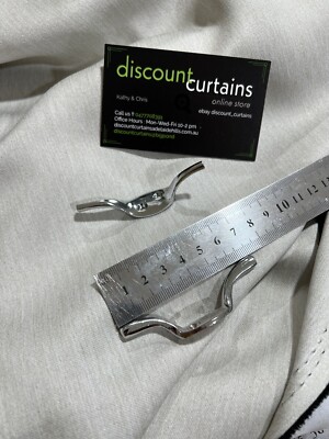 2 x Chrome Silver Curtain Cleats 7 cm -Wind up Excess Cord Tidy for ...