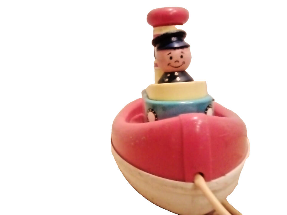 VINTAGE Fisher Price Tuggy Tooter Pull Tug Boat.(1967). | eBay