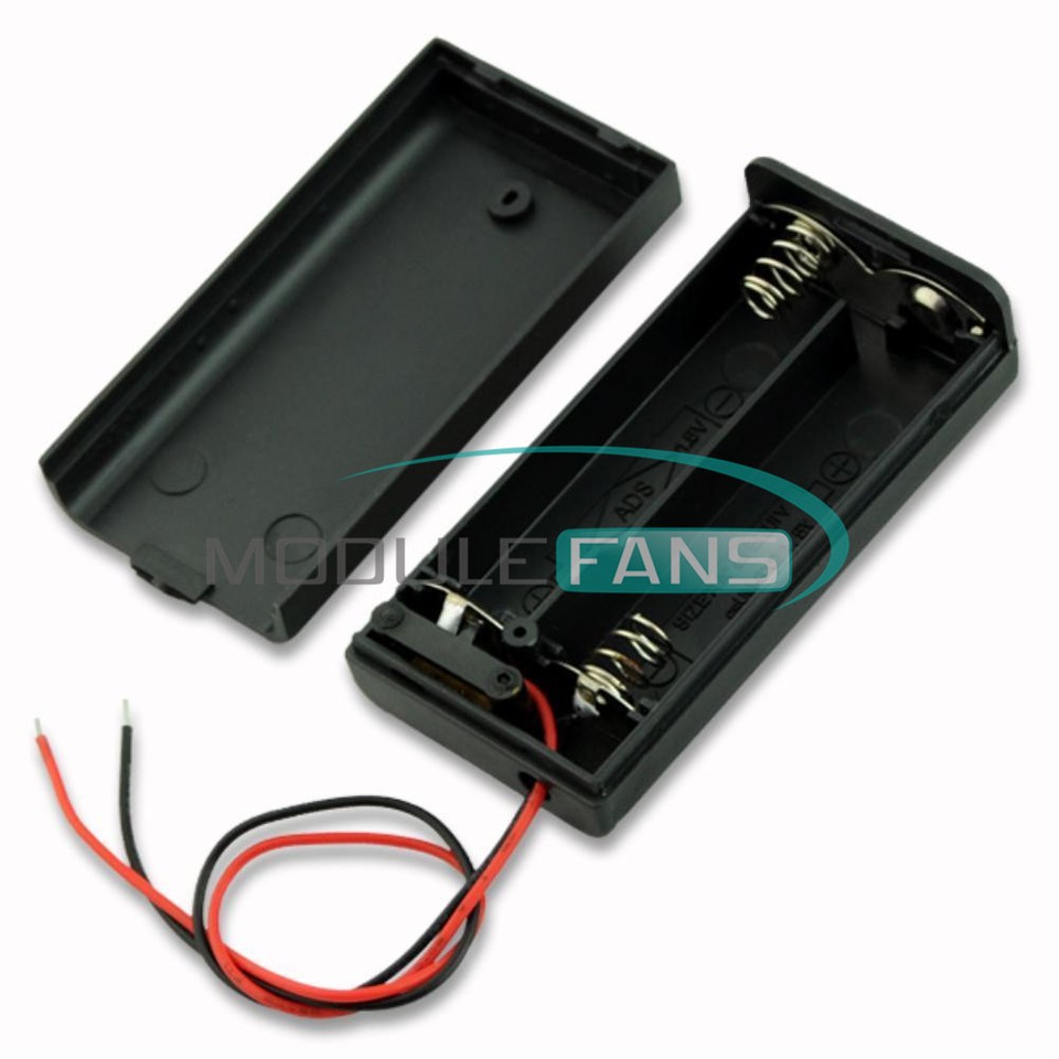 5PCS 2A Battery Holder Box Case with ON/OFF Switch and Cover for 2AA ...