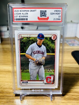 2020 Bowman Draft Logan Allen 1st Bowman GMG Graded 10 Gem Mint 💎 ...
