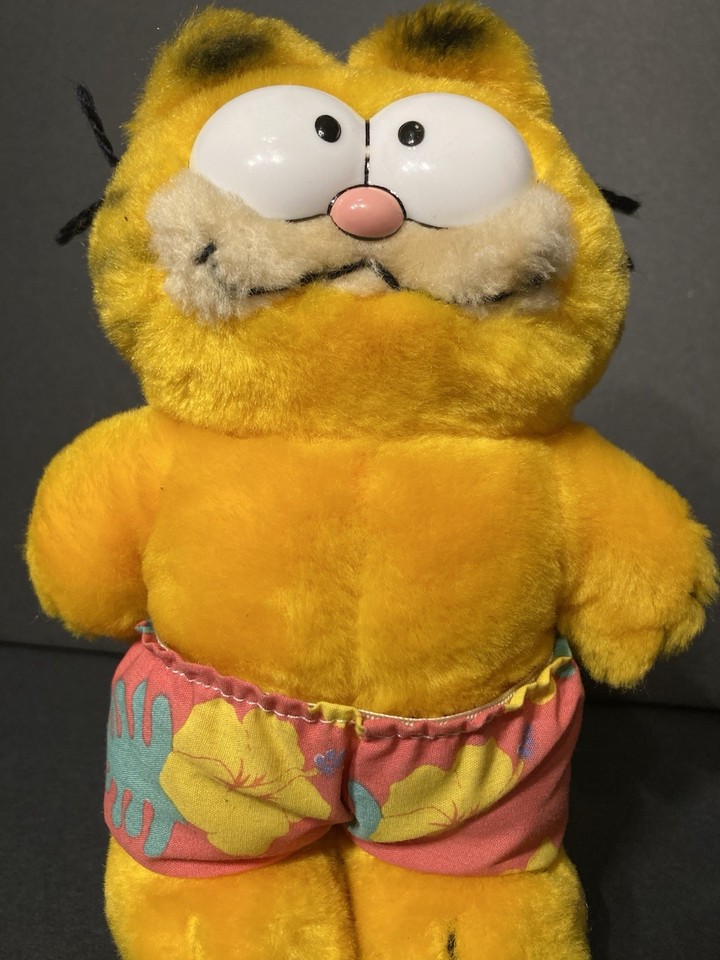 Vintage GARFIELD Surfing Wave Rider Plush on Surfboard DAKIN | eBay