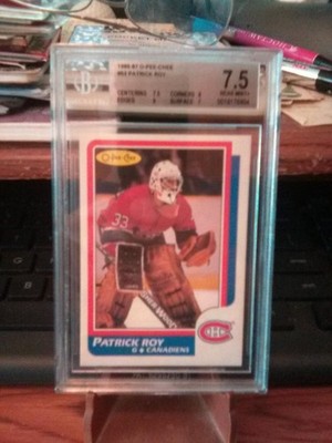 1986-87 O-Pee-Chee Patrick Roy #53 BGS 7.5 NEAR MINT Rookie RC HOF | eBay