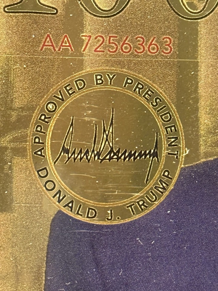 DONALD TRUMP 24K GOLD AURUM COLLECTIBLE NOTE – PURE GOLD COMMEMORATIVE ...