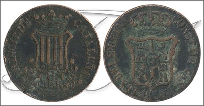 Spain - Coins isabel Ii- Year: 1838 - Number 00197 - BC + 6 Fat ...