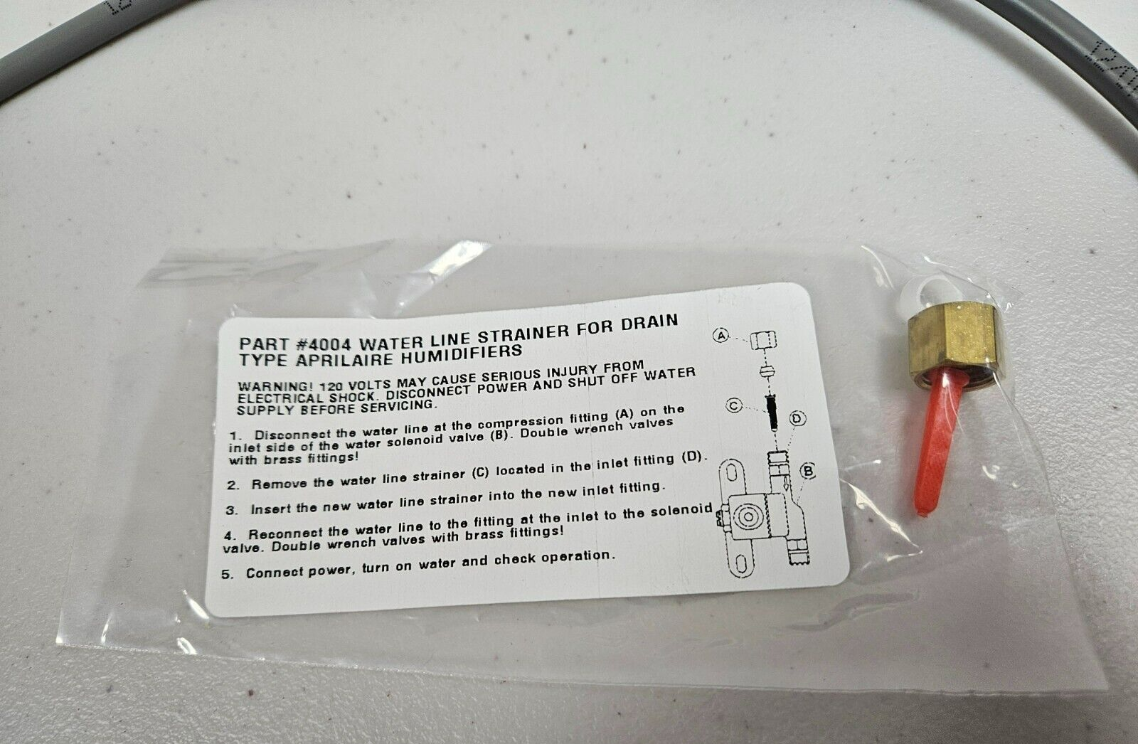 Aprilaire Replacement Gray Plastic Feed Tube For Humidifier with ...