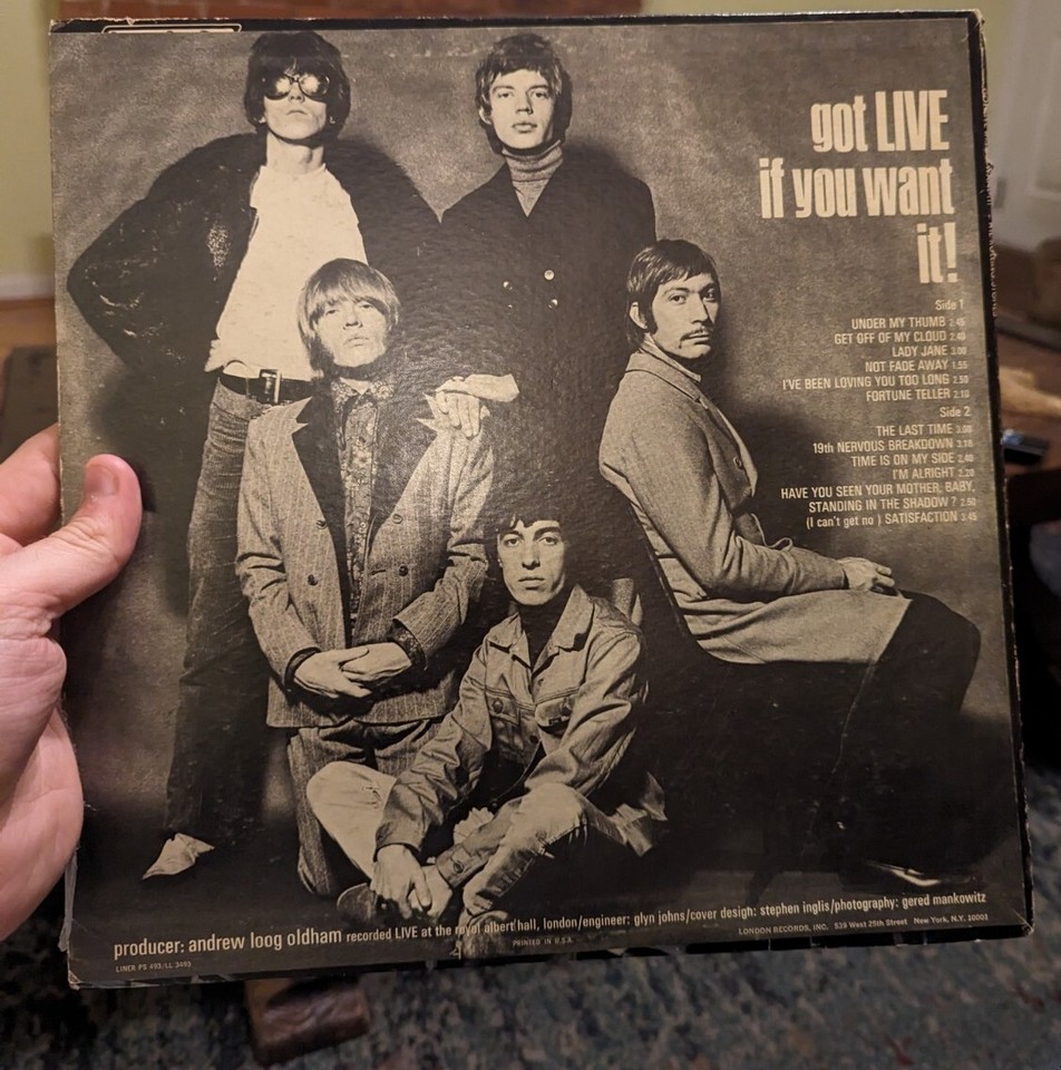 Rolling Stones GOT LIVE if YOU WANT IT! 1966 LL 3493 MONO VINYL London ...
