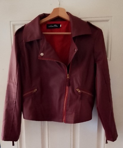 NIAN ZHU maroon biker-style LADIES JACKET SOUTH SIDE SERPENTS size M | eBay