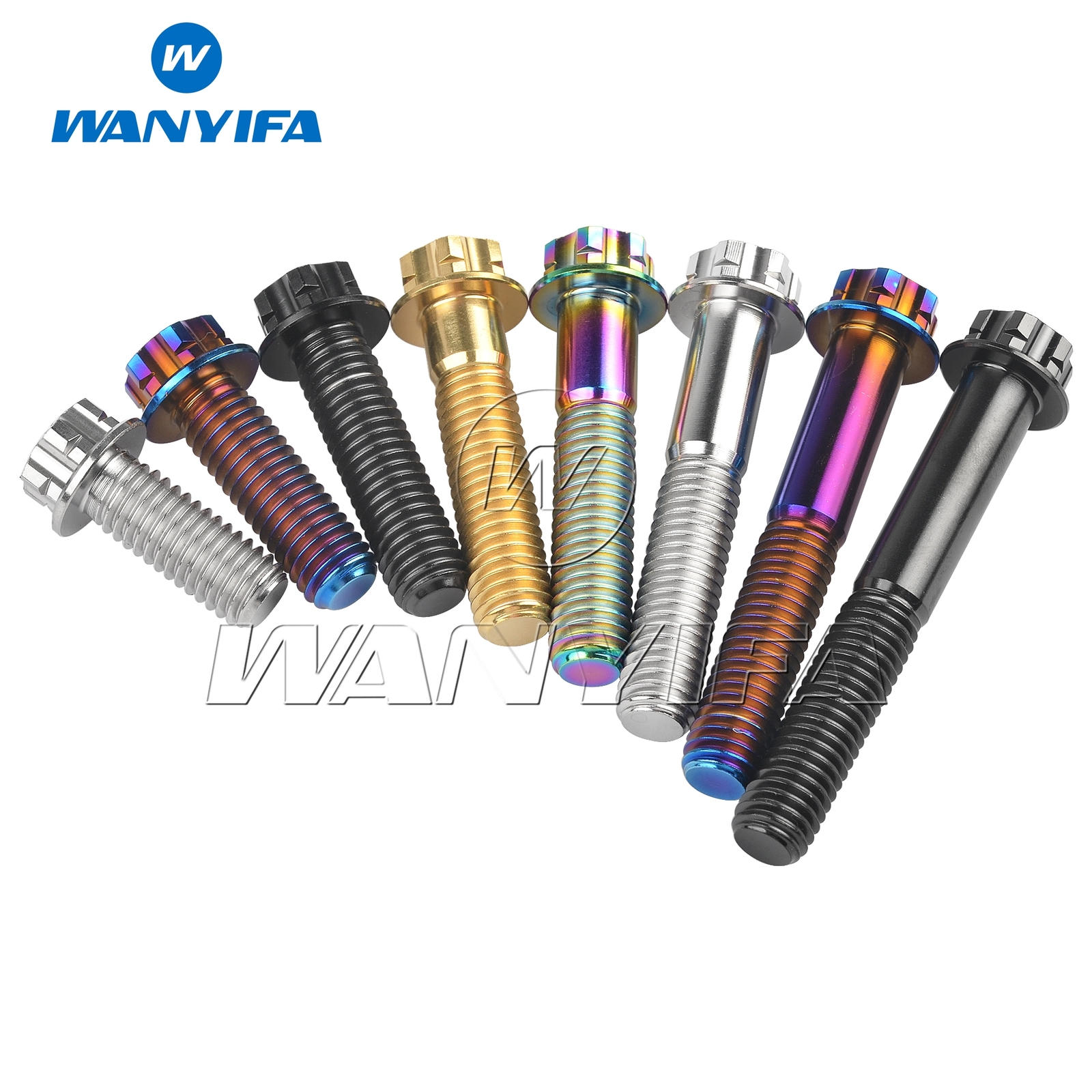 Titanium Bolts M8x1.25 Flange Fancy Head Torx Screw 20 25 30 35 40 45 ...