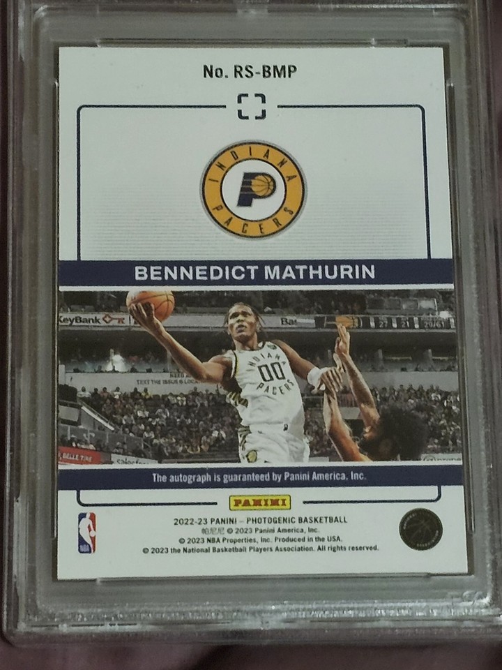 2022 Photogenic Benedict Mathurin Rookie Autograph Maze Psa 10 | eBay