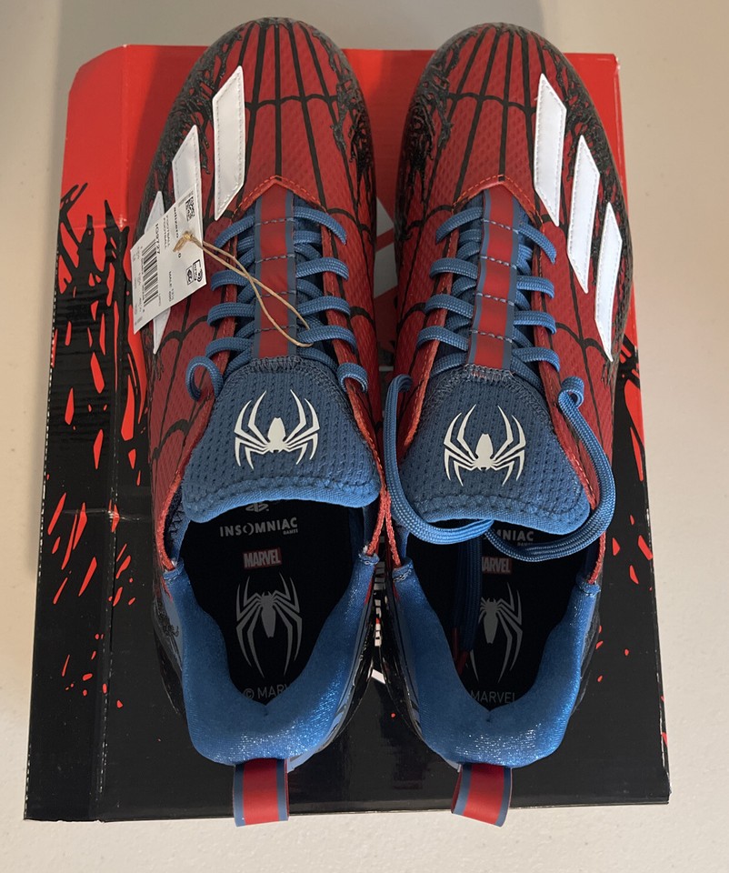 Adidas x PlayStation Adizero 12.0 SpiderMan Football Cleats Mens size ...